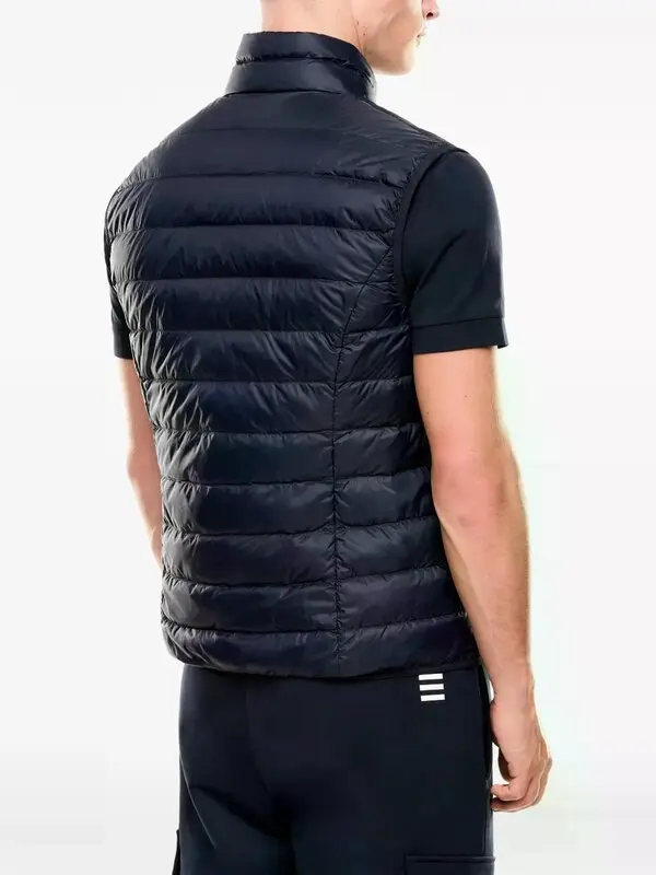 EA7 Logo-print Padded Gilet - Blue