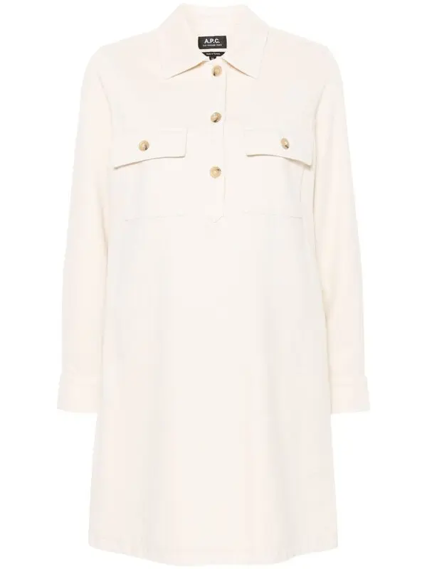 white christmas dresses Jeanie Bow Shoulder Mini Dress Denim main image 0