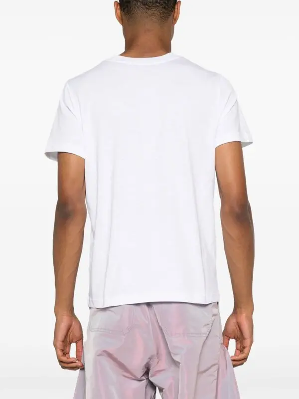 A.p.c. Flocked-logo Cotton T-shirt - White