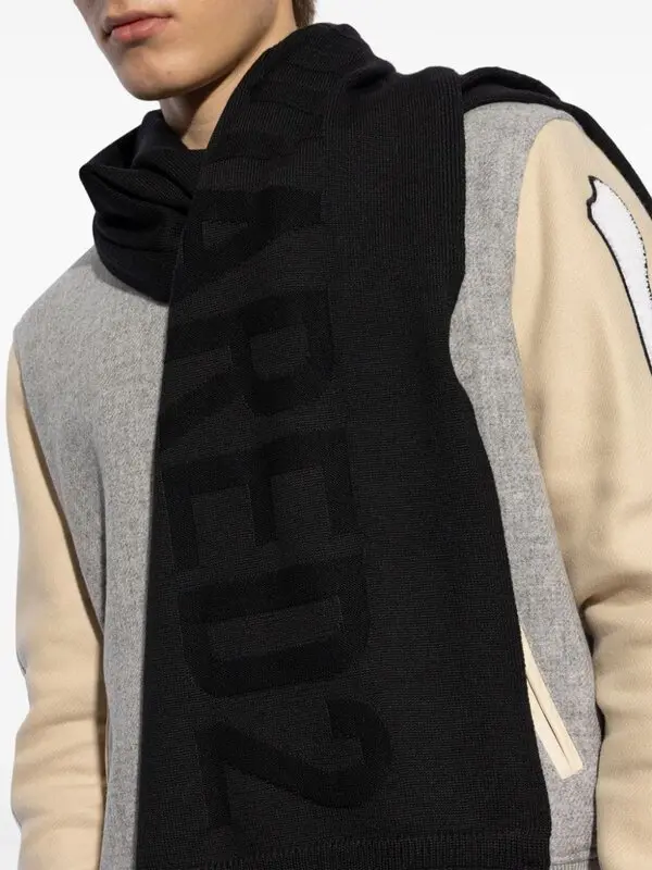 Dsquared2 Intarsia-knit Wool Scarf