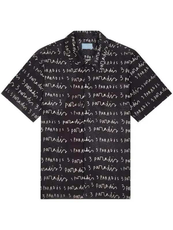 3.PARADIS Logo-print Poplin Shirt