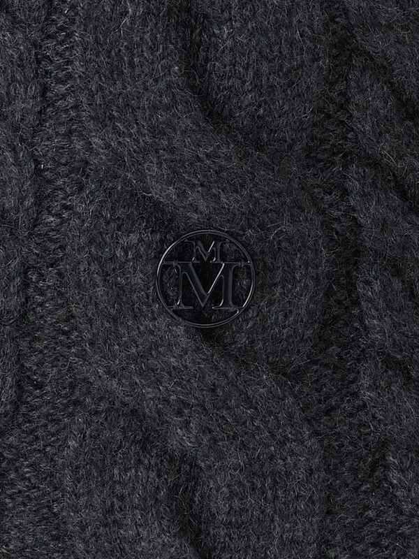 MAISON MICHEL Logo-plaque Cashmere Beanie - Grey