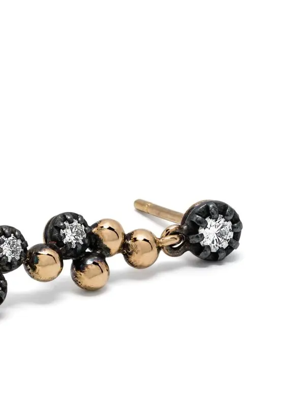 LEANDRA 18kt Yellow Moni Midnight Diamond Earrings