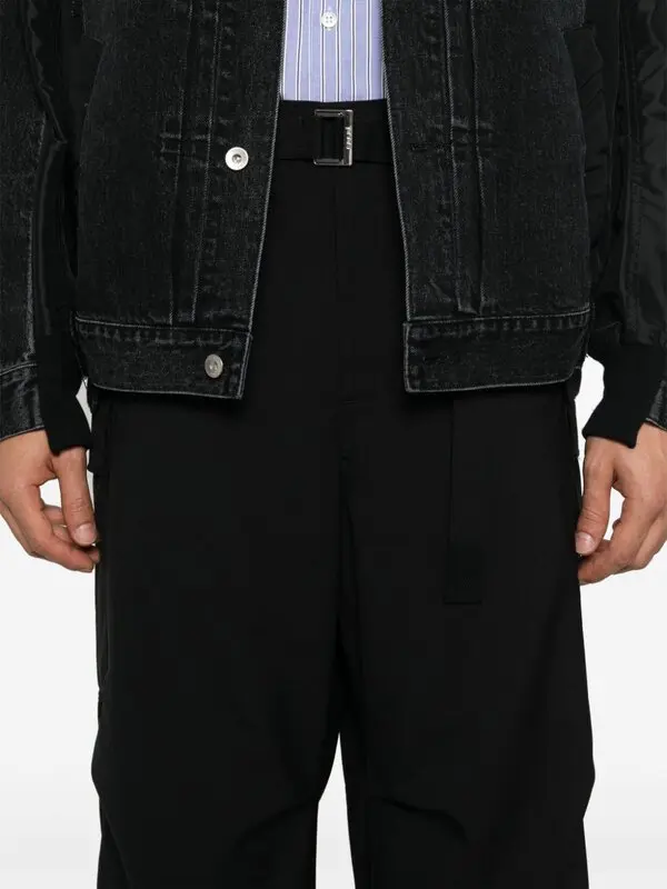 Sacai Suiting Cargo Trousers - Black