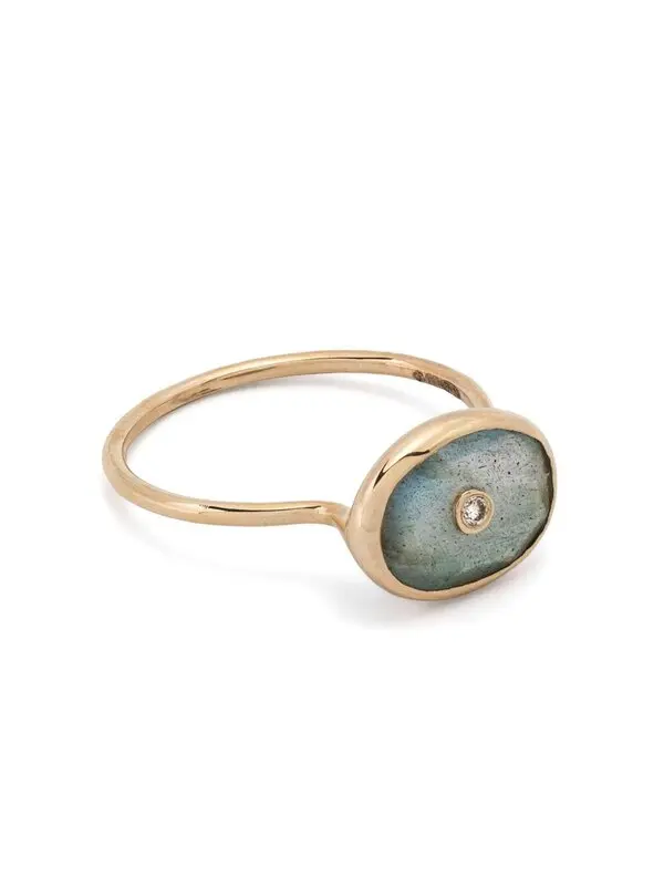Pascale Monvoisin 9kt Yellow Diamond And Labradorite Ring - Gold