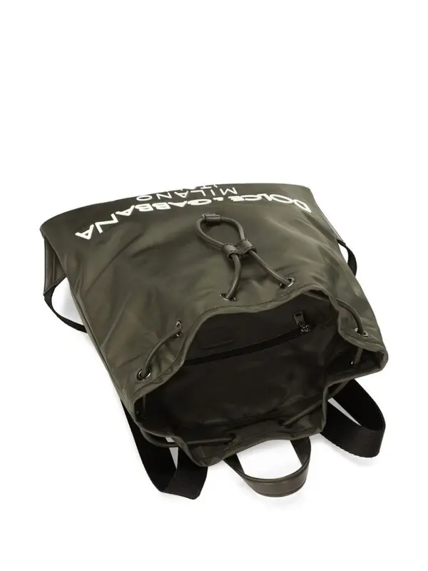 Dolce & Gabbana Logo-stamp Zipped Backpack - Green