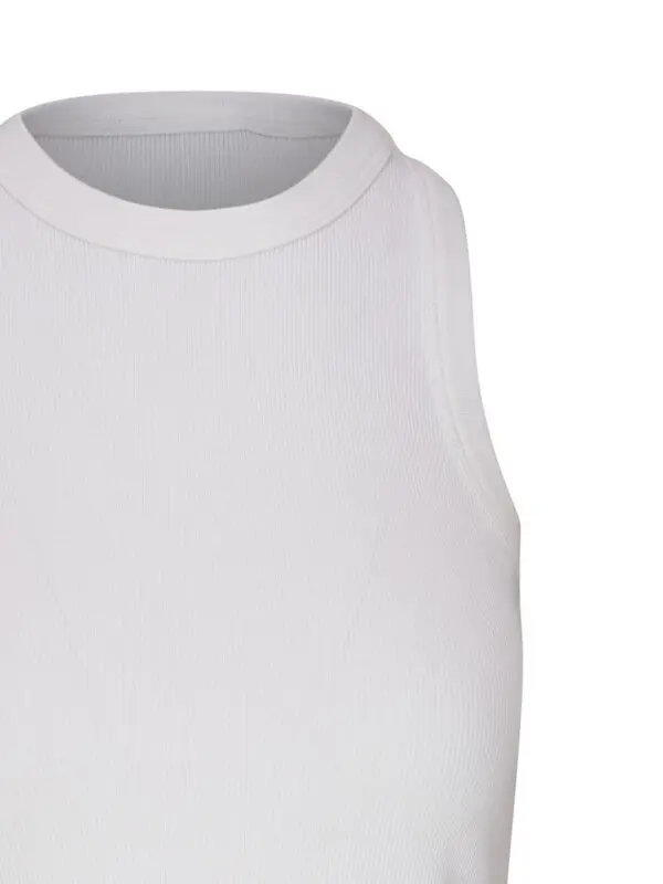 Veronica Beard Sleeveless Ribbed Top - White