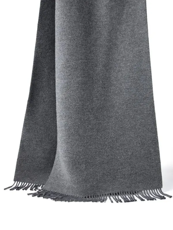 Brunello Cucinelli Fringe-trim Knitted Scarf - Grey