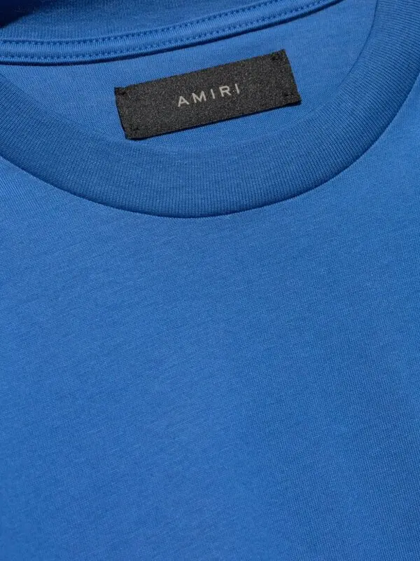 Amiri Logo-print Cotton T-shirt - Blue