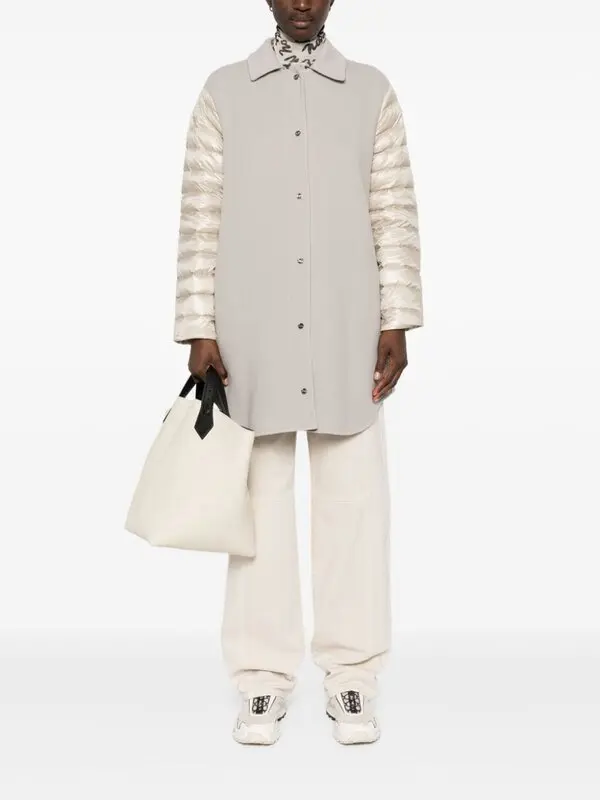 Herno Panelled Puffer Coat - Neutrals