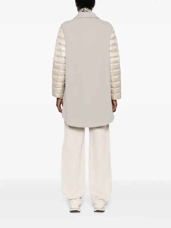 Herno Panelled Puffer Coat - Neutrals