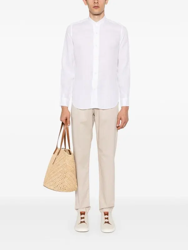 Eleventy Slub-texture Linen Shirt