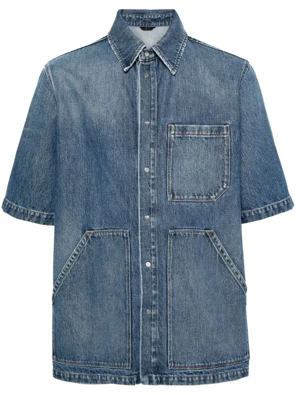 Fendi Multi-pocket Denim Shirt