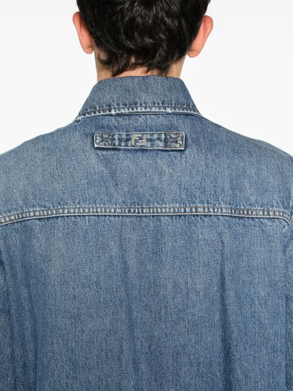 Fendi Multi-pocket Denim Shirt