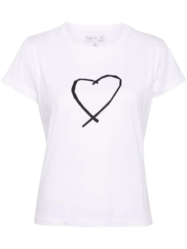 AGNÈS B. Sarajevo Heart-print T-shirt - White