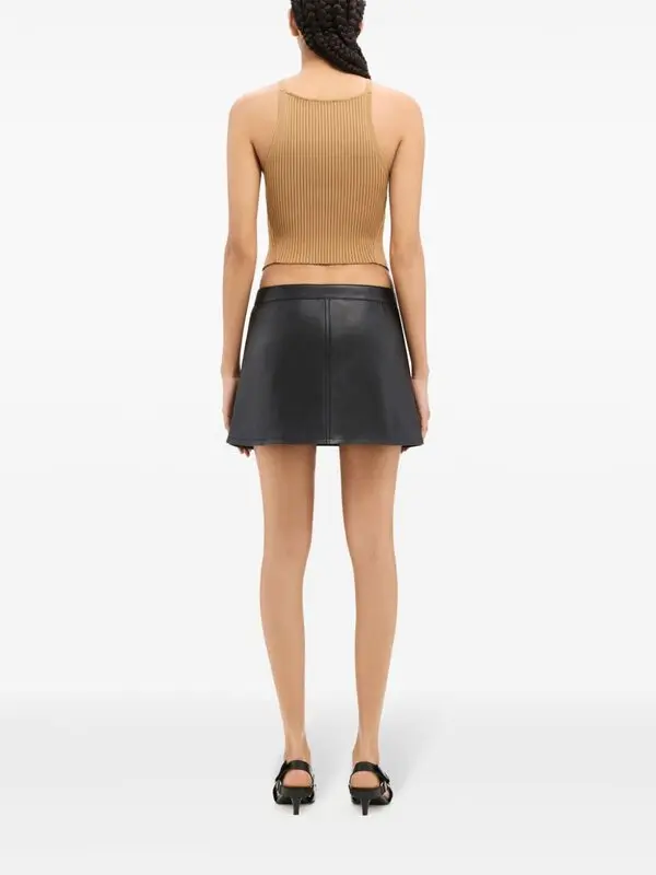 COURREGES Vintage Lambskin Mini Skirt