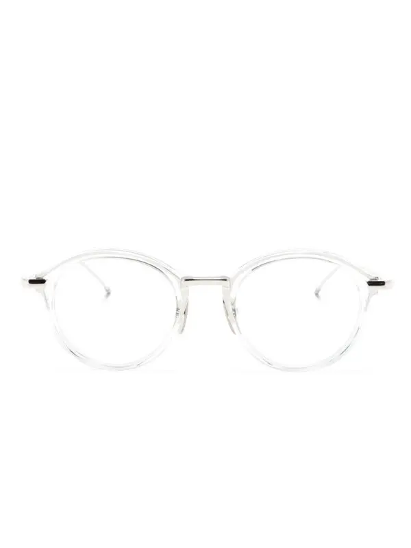 Thom Browne Round-frame Glasses - White