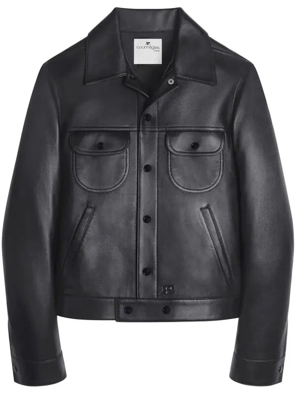 COURREGES Leather Shirt Jacket