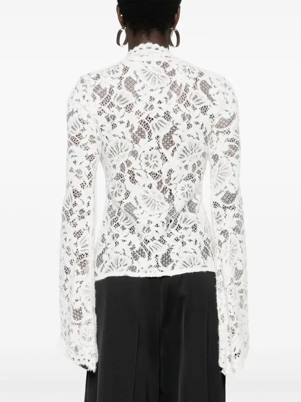 MANURI Sally Lace Blouse - White