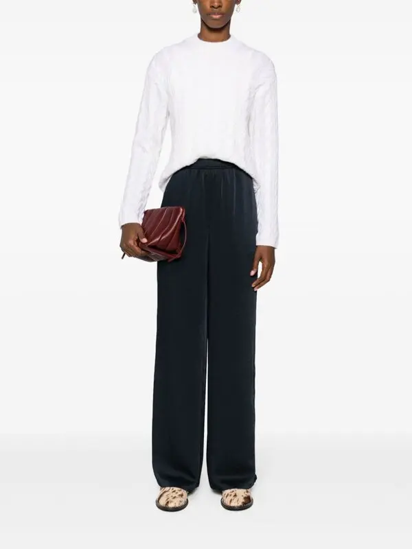 Vince Straight-leg Satin Trousers - Blue