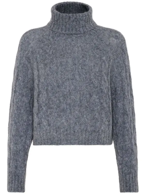 Brunello Cucinelli Roll-neck Cable-knit Jumper