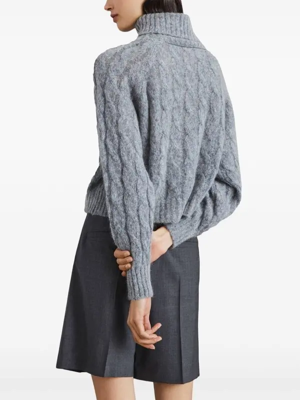 Brunello Cucinelli Roll-neck Cable-knit Jumper