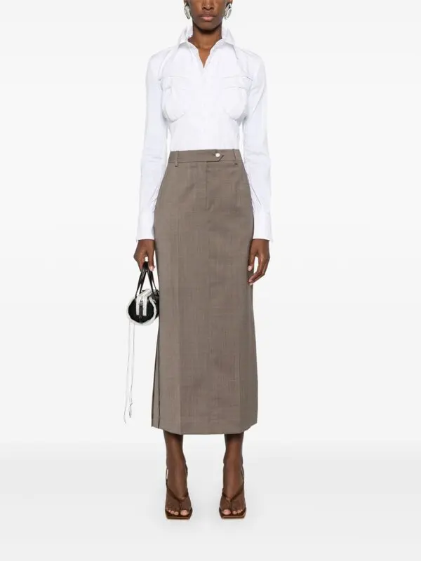 BOSS Tailored Virgin Wool Pencil Skirt