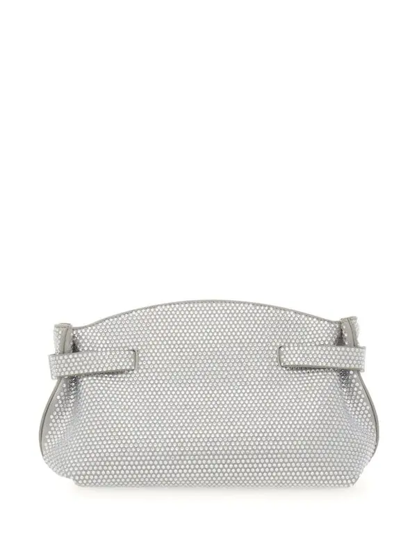 FERRAGAMO Crystal-embellished Clutch - Grey