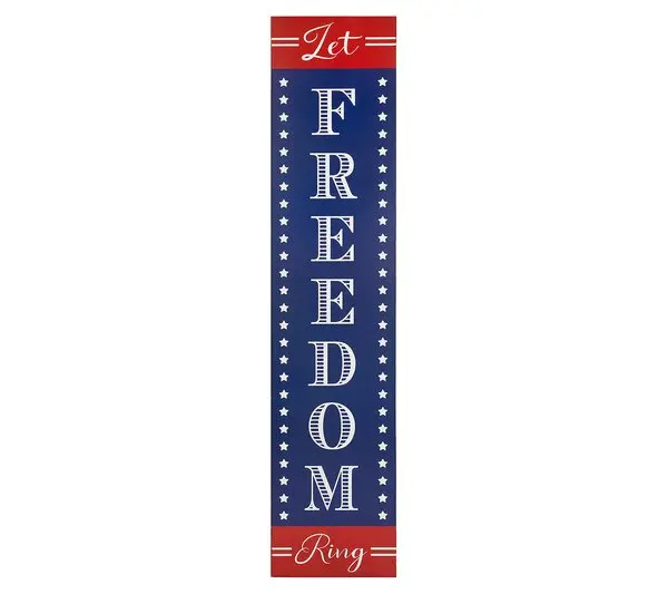 NORTHLIGHT 36' Let Freedom Ring Patriotic Woode Wall Sign - One-color