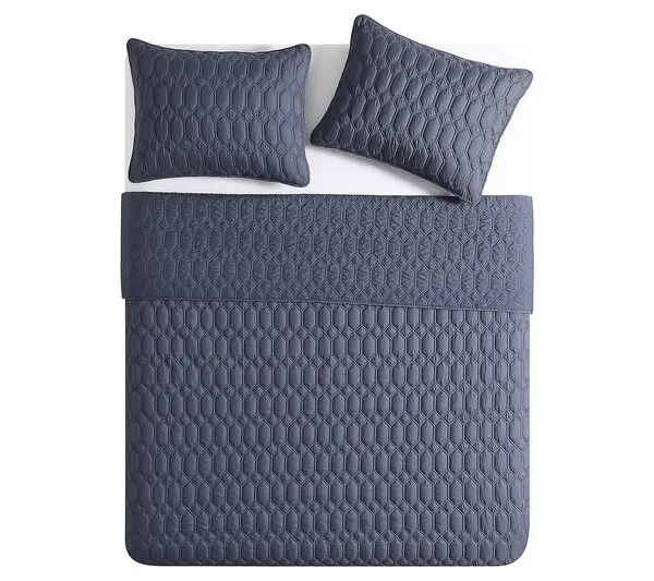 VCNY HOME Diamond 3pc Textured Quilt Set, King