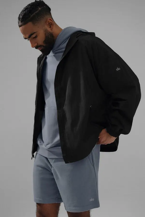 Alo Yoga Vantage Nylon Ripstop Track Jacket In Size - Black