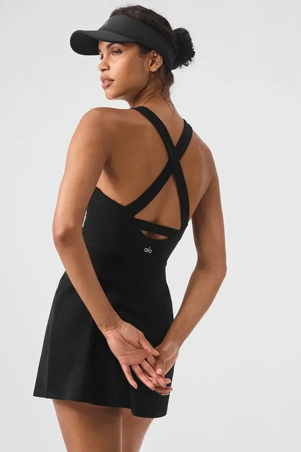 3t black dress pants Solid Upf50+ Scalloped Sleeveless Dress - Black - Size S