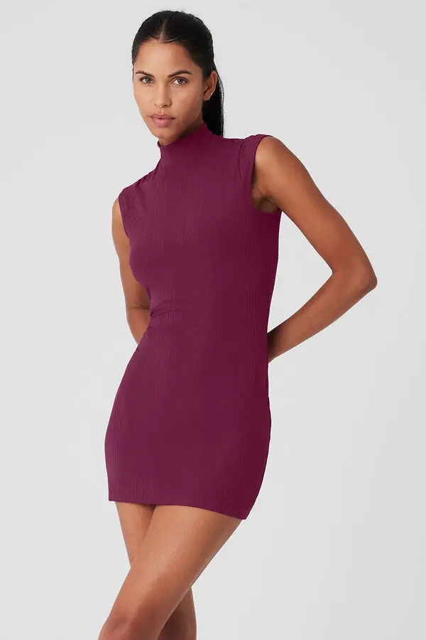 Alo Yoga Run It Back Dress In Pink, Size - Wild Berry | Editorialist