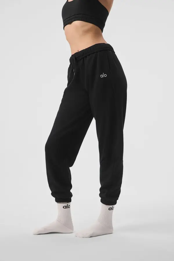 Alo Yoga Cuffed Black Sweatpants Accolade French Terry Sweatpants In Black Alo  Yoga Mytheresa