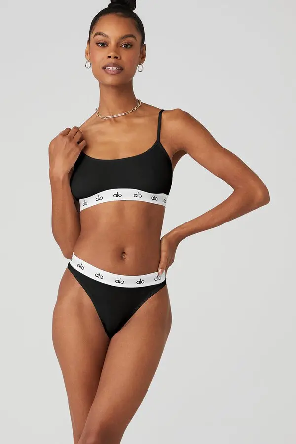 Alo Yoga Icon Cami Bra - Black | Editorialist