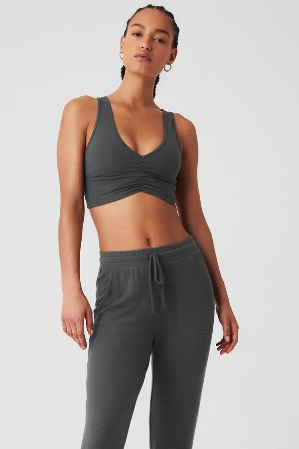 Alo Yoga Wild Thing Bra In Grey