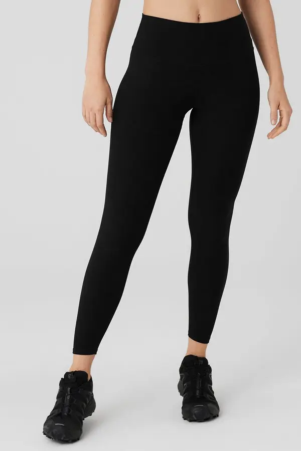 Alo Yoga Alosoft High-Waist 7/8 Highlight Legging In Size - Black