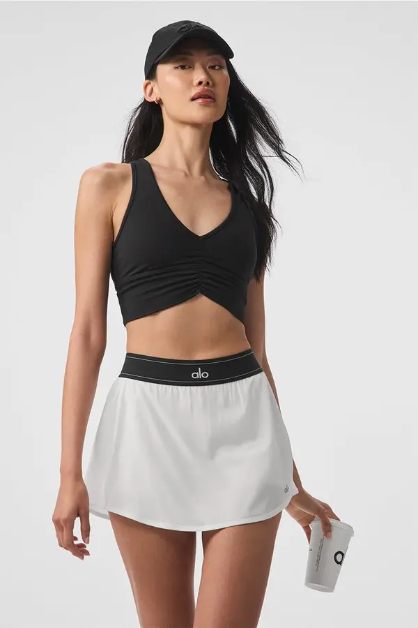 Alo Yoga Match Point Tennis Skirt In Size - White | Editorialist