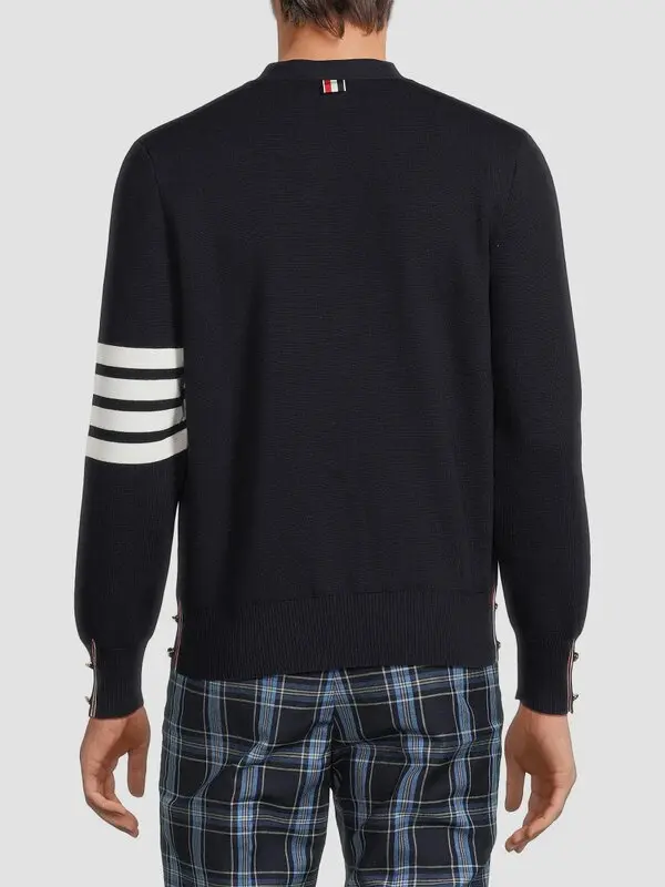 Thom Browne Milano 4-bar Cotton Cardigan