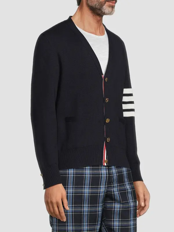 Thom Browne Milano 4-bar Cotton Cardigan