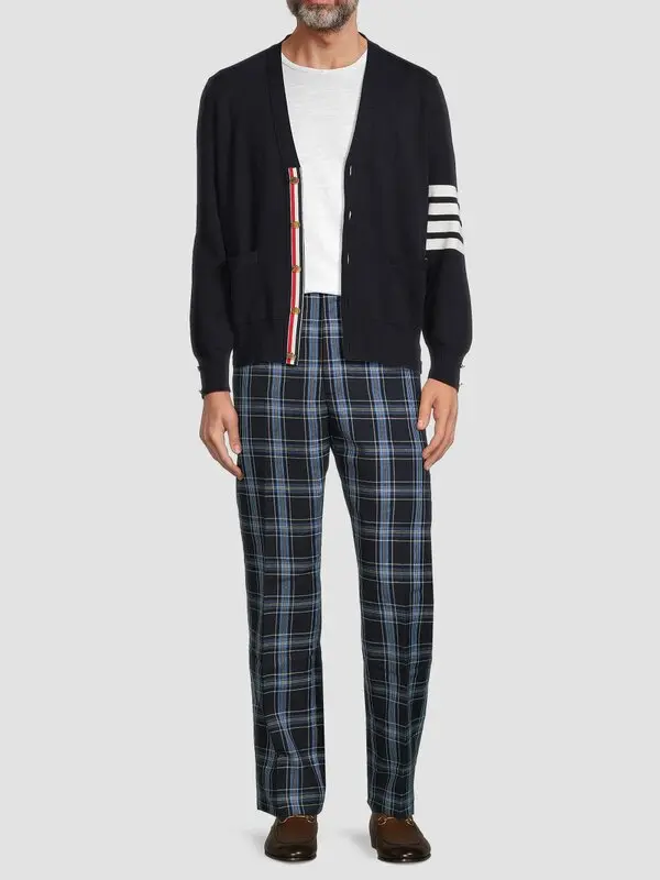 Thom Browne Milano 4-bar Cotton Cardigan