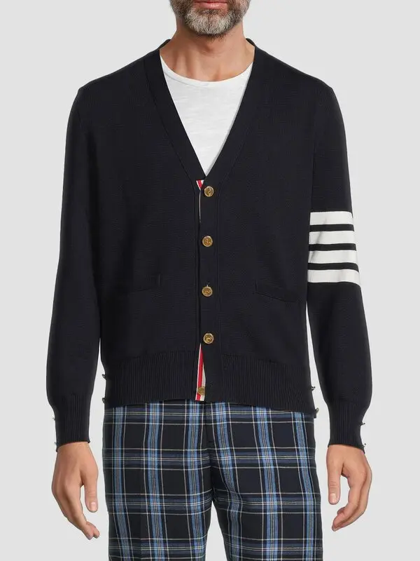 Thom Browne Milano 4-bar Cotton Cardigan