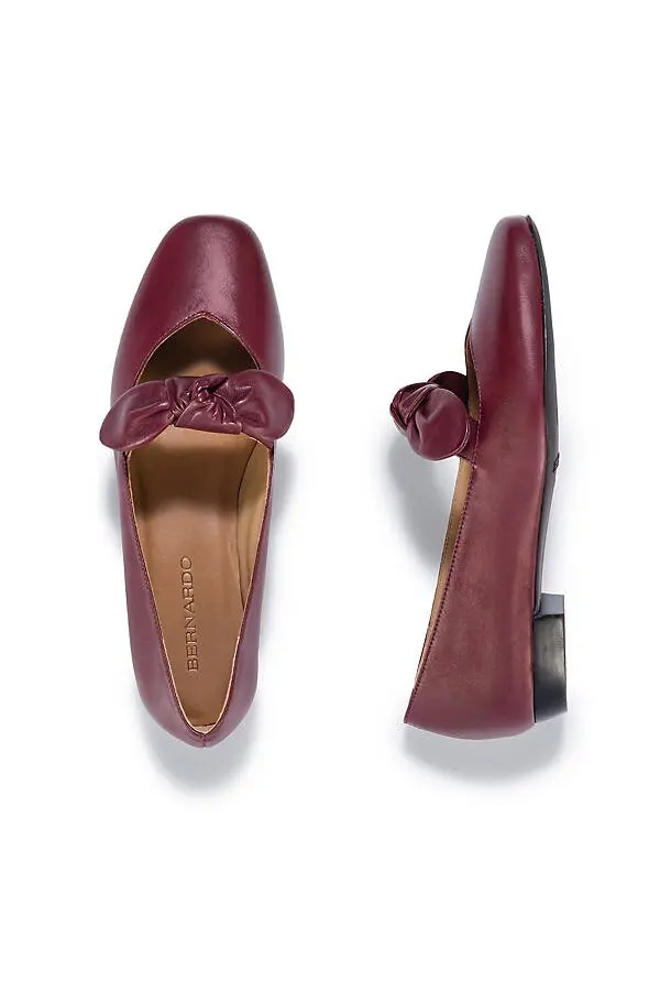 Bernardo Emersyn Leather Flats - Wine