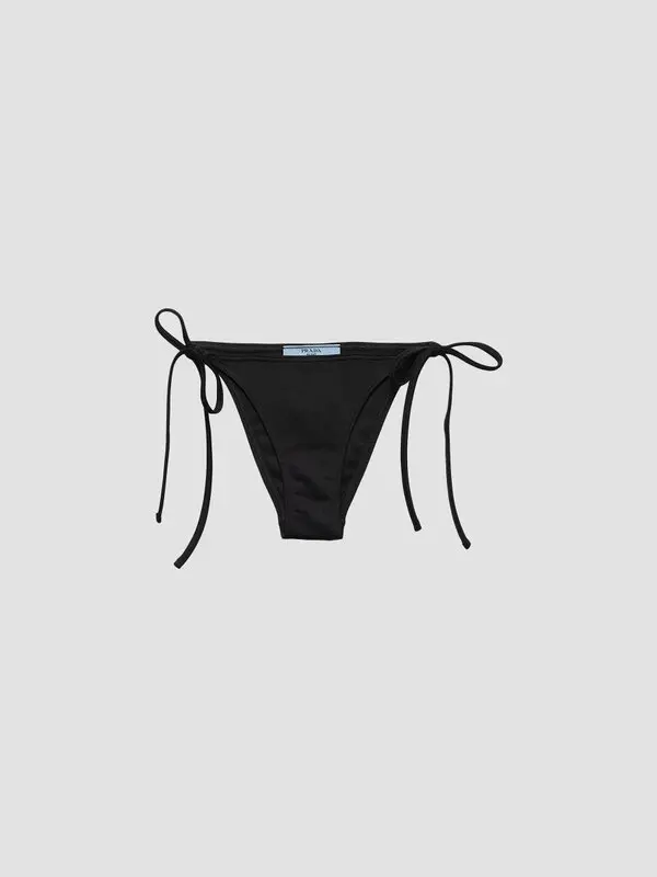 Prada Interlock Knit Bikini Bottom - Black