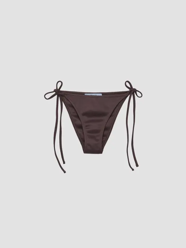 Prada Interlock Knit Bikini Bottom - Brown