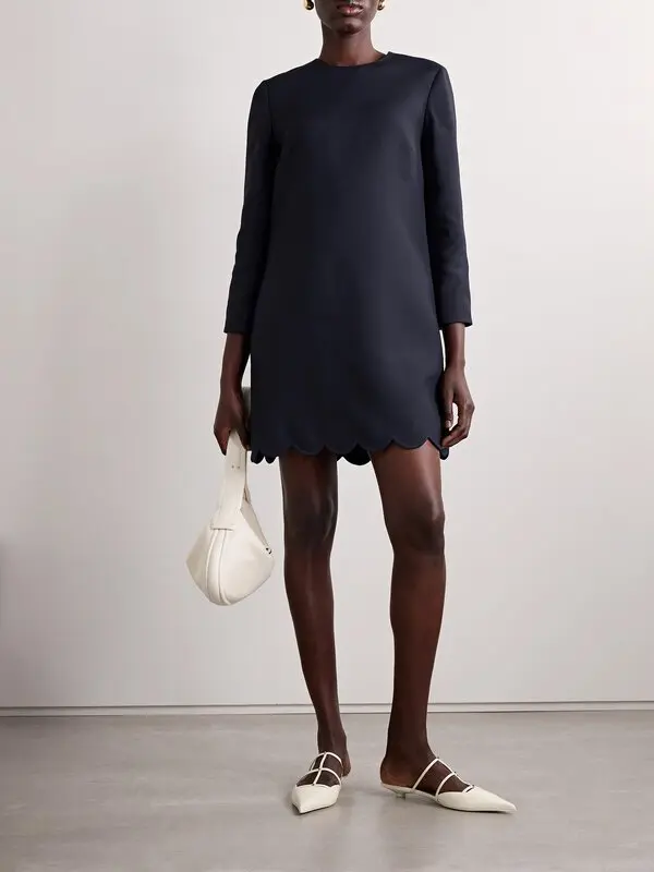 blue valentino dress Incredible 1980s Valentino Haute Couture Pale Blue Silk Chiffon Dress   Shrimpton Couture