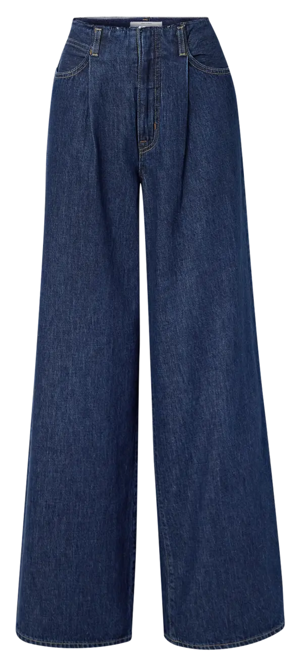 SLVRLAKE Taylor Pleated Wide-leg Jeans