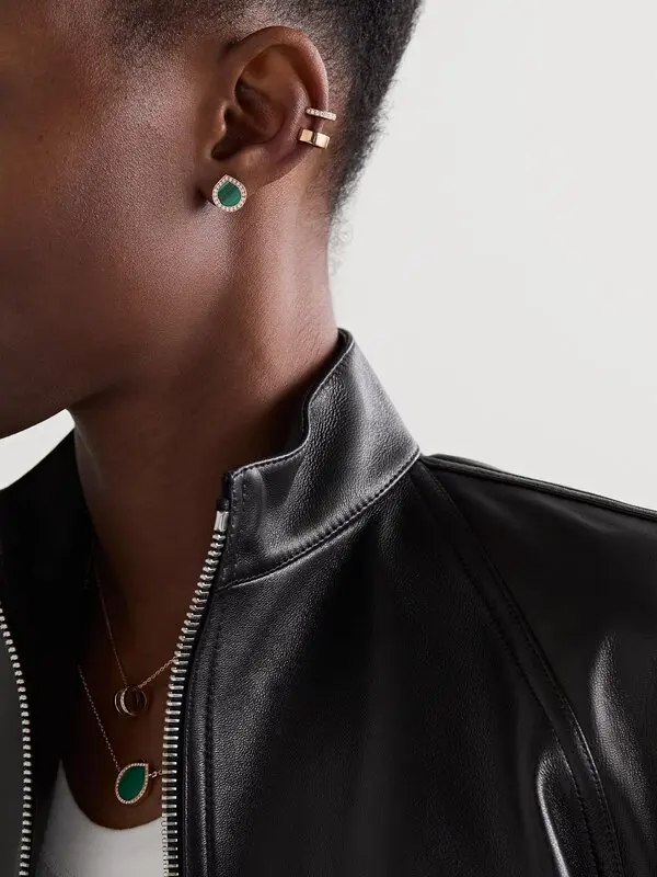 REPOSSI Antifer Single Earring - Green