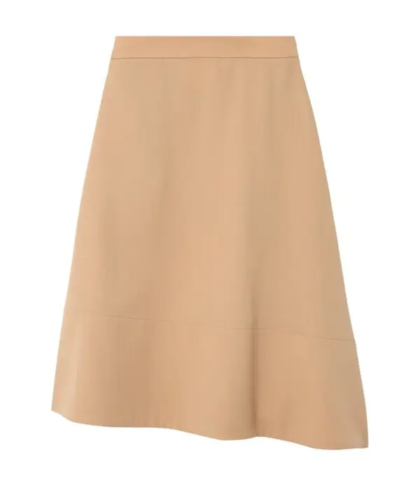 JIL SANDER Paneled Asymmetric Midi Skirt - Brown