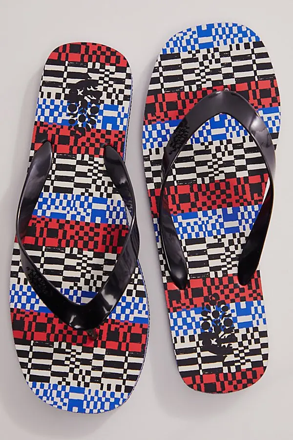 Free People Game On Flip-flops - Checkered